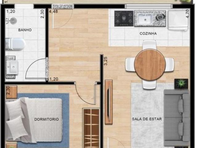 Apartamento cobertura à venda com 23m² 1 dormitório Griffe Super Quadra São Paulo/SP