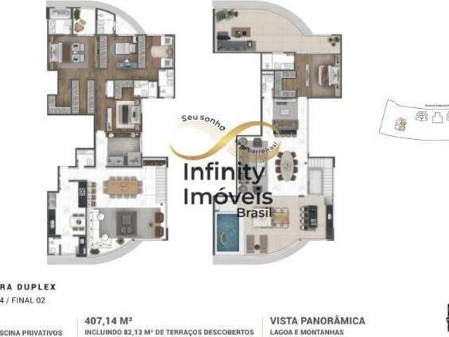 HYDE PARK LAGOA DOS INGLESES Apartamento Cobertura Duplex em Lagoa dos Ingleses, Nova Lima/MG