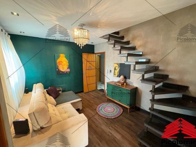 Apartamento Cobertura em Santo André de 84m² com 2 quartos 1 suíte, espaço gourmet coberto, sala 2