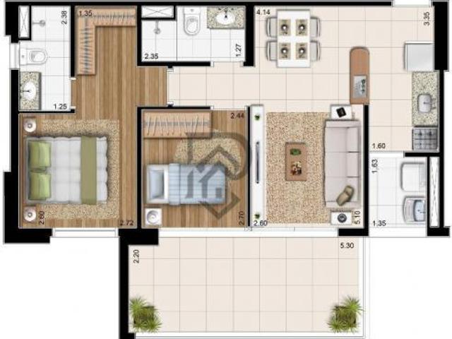 Apartamento Cube Campo Belo cobertura duplex