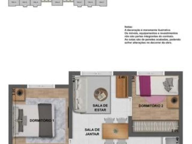 Apartamento de 40 a 50 M² 1 e 2 dormitórios, com varanda, 5 min. Da Estação Giovanni Gronchi
