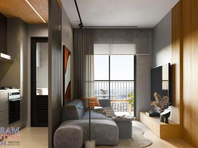 Apartamento de 42,5m² 17,65m² de terraço no bairro Portão, com 1 quarto e 1 banheiro