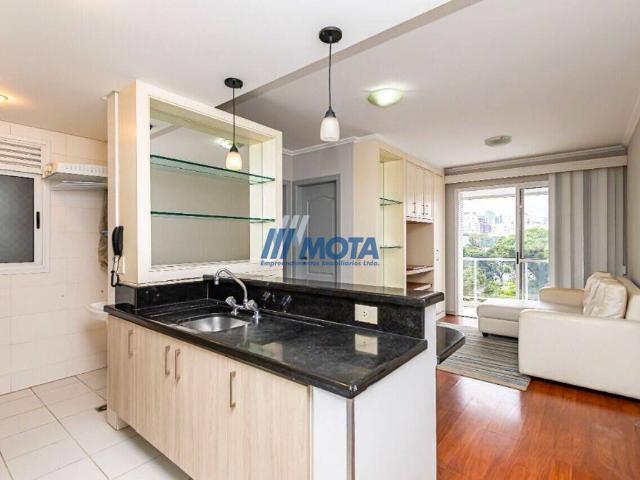 Apartamento de 46 m² na Desembargador Motta Batel Curitiba PR, à venda por R$ 440.000 ou aluguel por R$ 1.950/mês