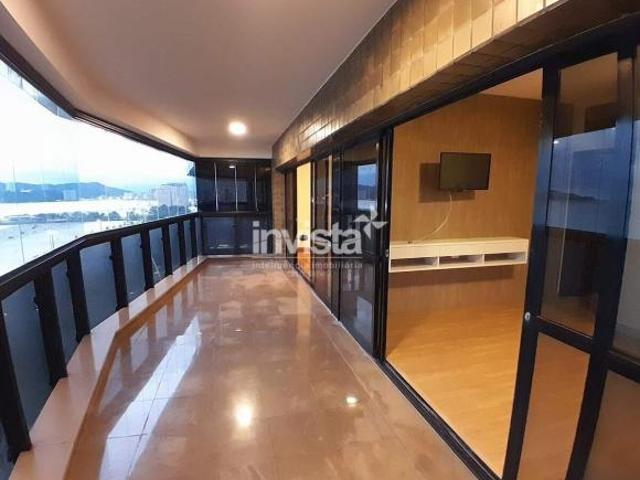 Apartamento de 4 dormitórios na Pompeia em Santos de frente ao mar