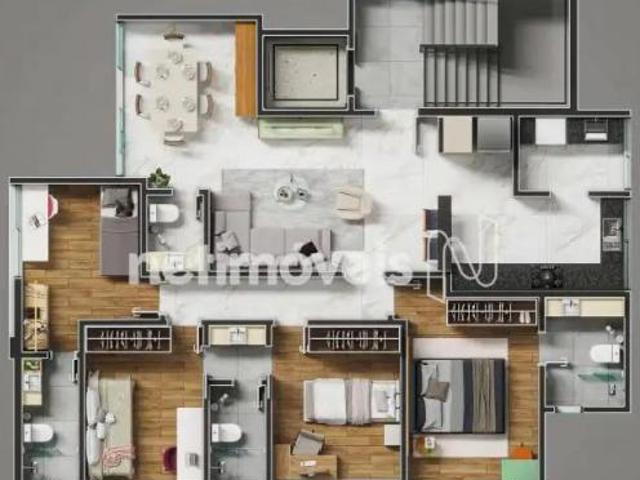 APARTAMENTO DE 4 QUARTOS ALTO PADRÃO, SENDO 3 SUITES NO CASTELO – BH