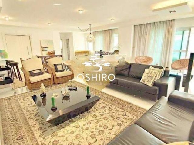 Apartamento de 4 suítes com vista para o mar e varanda gourmet no Gonzaga, Santos