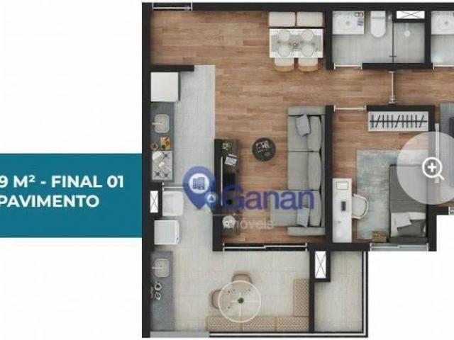 Apartamento de 68 m² com 2 dormitórios à venda em Vila Clementino São Paulo/SP