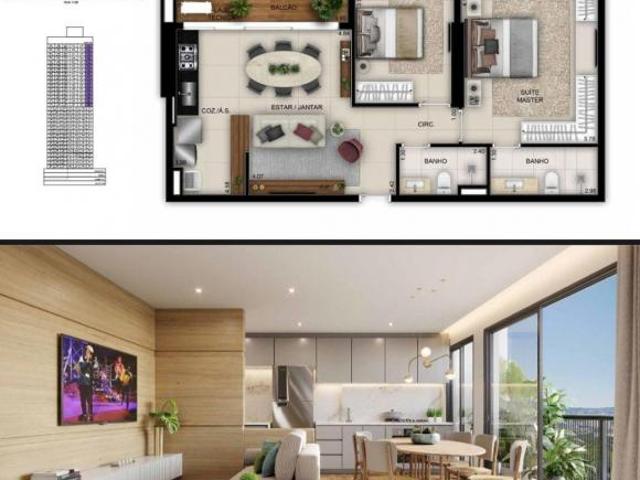 Apartamento de 72 m², 2 quartos, andar alto, nascente e lazer no rooftop no Setor Marista Goiânia GO