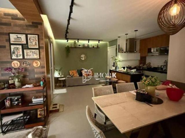 Apartamento de 72m² com suíte, sala estendida e sacada gourmet no Torres de São José – Jundiaí/SP