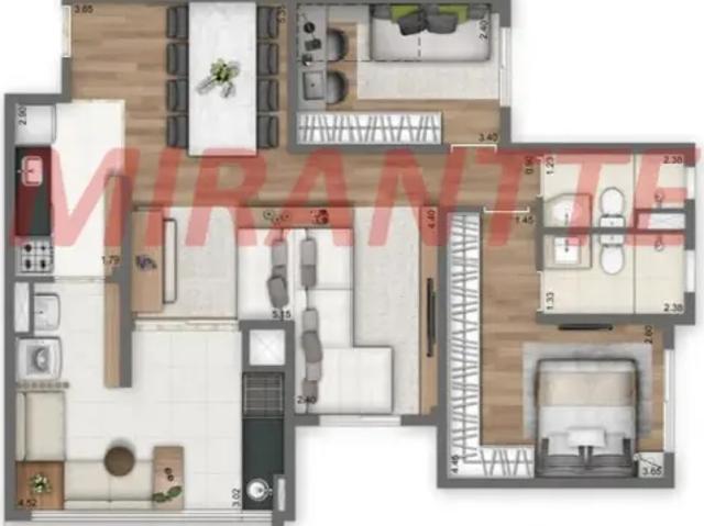 Apartamento de 84m² com 2 quartos em Tatuapé