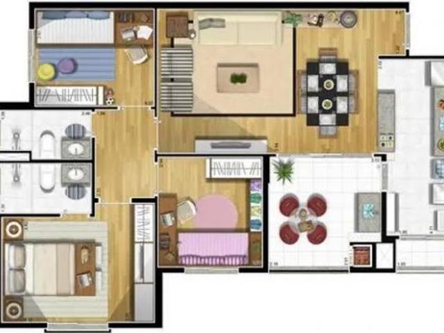 Apartamento de 03 quartos com suíte 94m² 02 vagas Água Verde!