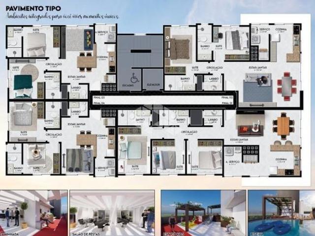 Apartamento de 02 dormitórios, 2 suítes, lavabo, frente, alto padrão, box para carro, Zona Nova, Cap