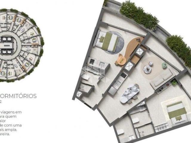 Apartamento de 02 dormitorios mobiliado pronto para morar em Bento Gonçalves