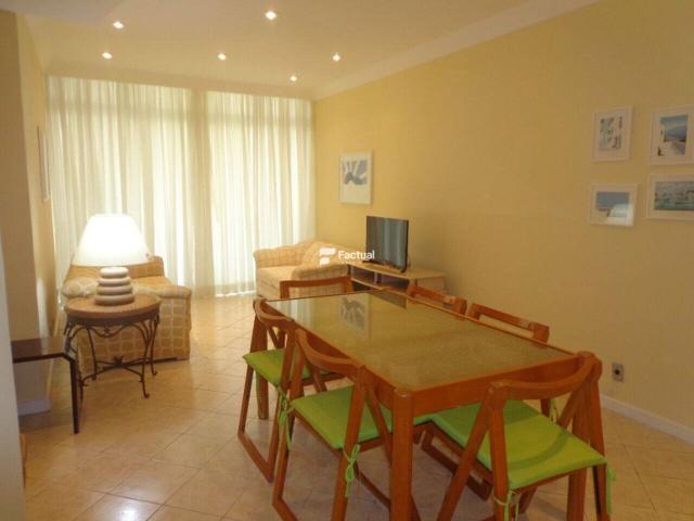 Apartamento de 120 m² Pitangueiras Guarujá, aluguel por R$ 5.000,44/mês