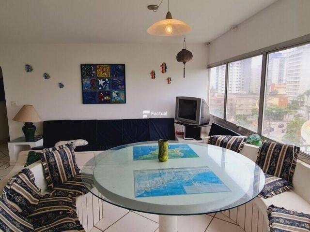 Apartamento de 137 m² Astúrias Guarujá, aluguel por R$ 3.800/mês