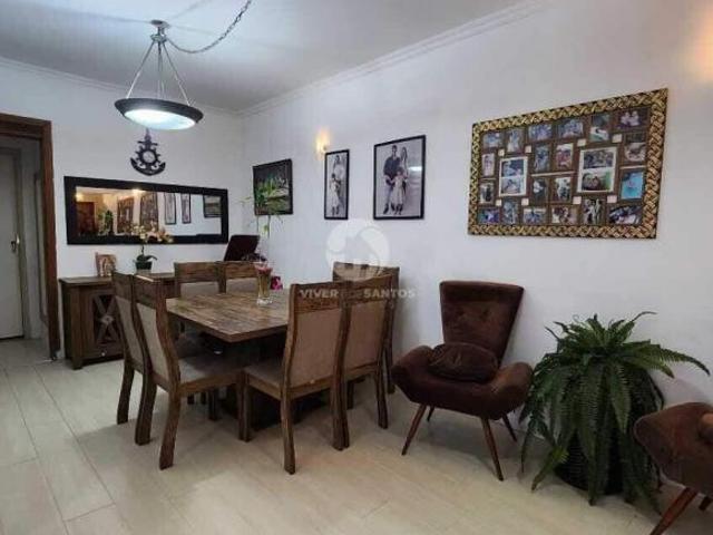 Apartamento de 160 m² na Pompéia, Santos Na quadra da Praia