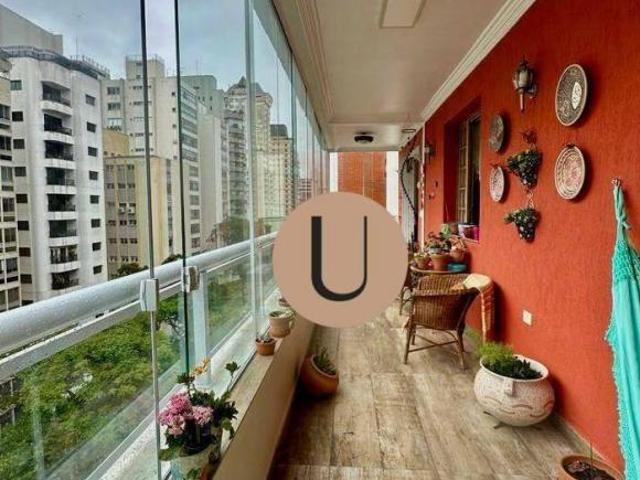 Apartamento de 160m² em Higienópolis com 3 dormitórios e varanda