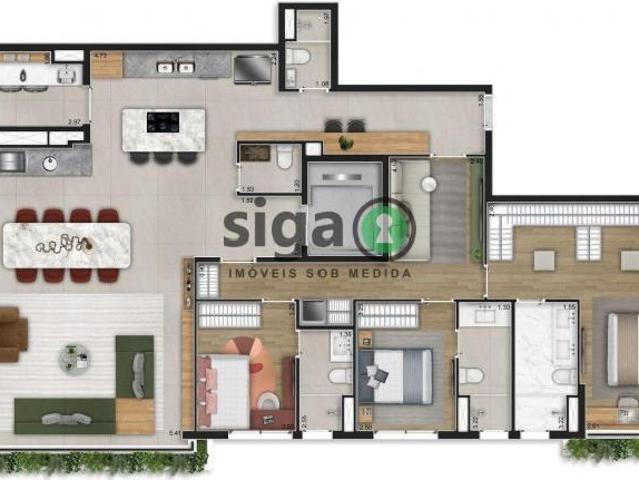Apartamento de 167m² no Alto de Pinheiros com 3 suítes e sofisticação incomparável