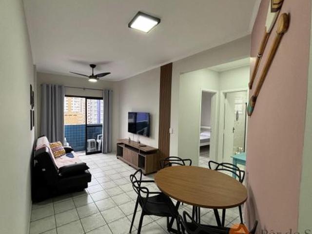 Apartamento de 1 Dormitório com Sacada e Lazer Completo a 290m da Praia na Aviação Praia Grande/SP