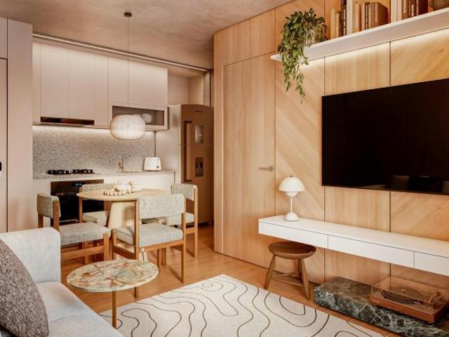 Apartamento de 1 quarto com sacada na Av. Visconde de Guarapuava