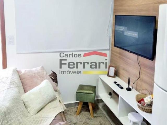 Apartamento de 27M² mobiliado à venda na Parada Inglesa, ambiente integrado sala e quarto e office