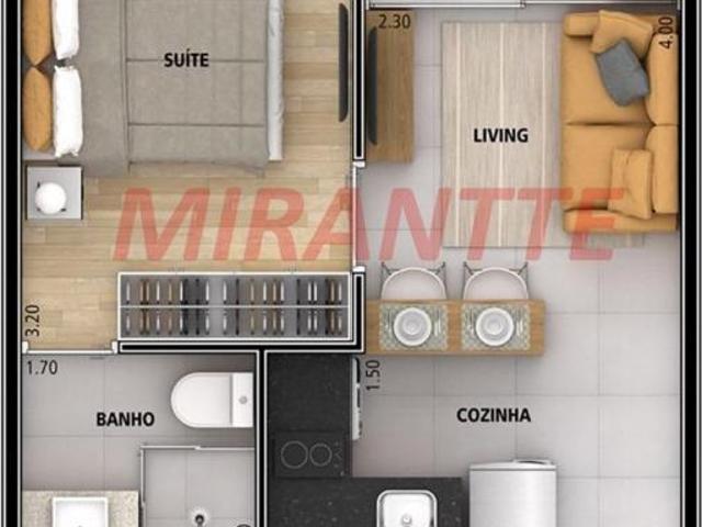 Apartamento de 28m² com 1 quartos