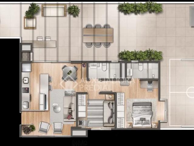 Apartamento de 2 quartos com suite e vaga no bairro Menino Deus
