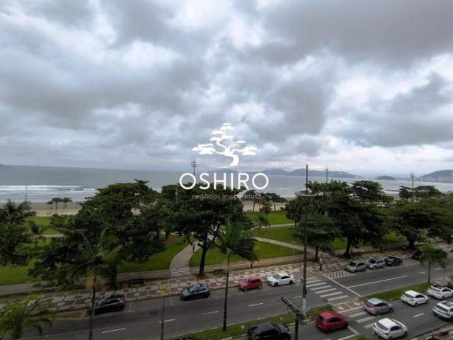 Apartamento de 2 quartos frente mar porteira fechada Embaré Santos/SP