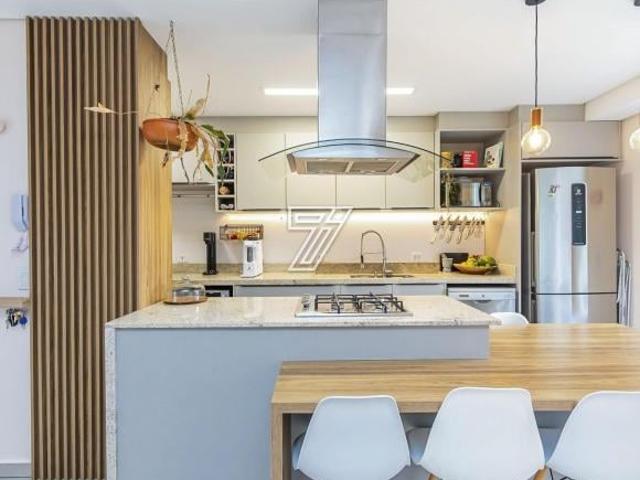 Apartamento de 2 quartos, cozinha integrada, churr