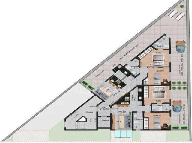 Apartamento de 2 quartos no bairro Funcionários
