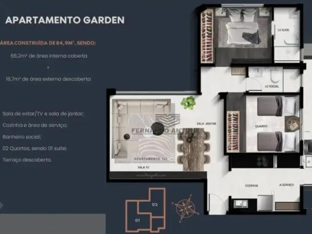 Apartamento de 2 quartos no bairro Grajaú
