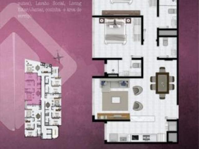 Apartamento de 2 suítes em Torres