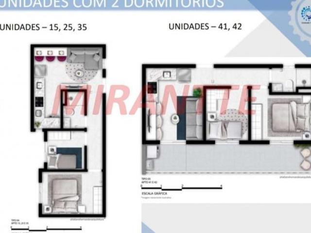 Apartamento de 31m² com 2 quartos