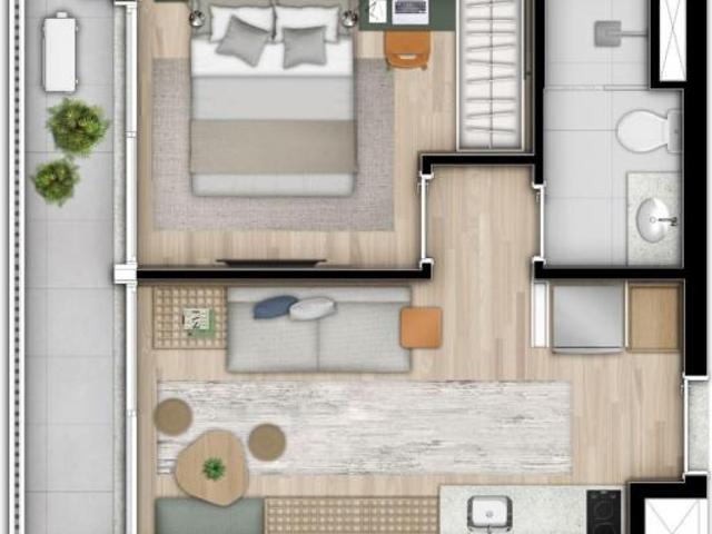 APARTAMENTO DE 32,90M² NR, 1 DORMITÓRIO COM VARANDA SEM VAGA À VENDA 2 MIN. DO METRÔ ALTO DO IPIRA