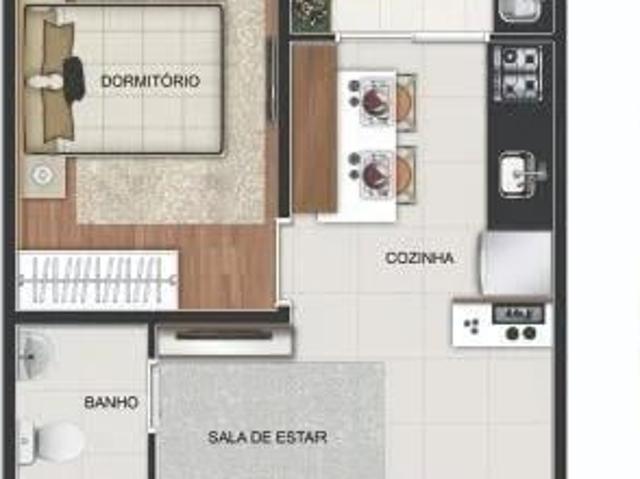 APARTAMENTO DE 32,20M² COM TERRAÇO, 1 DORMITÓRIO E SEM VAGA A VENDA SACOMÃ ZONA SUL SÃO PAULO