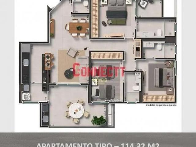 APARTAMENTO DE 3 SUITES 2 VAGAS PRÓXIMO AO RIBEIRÃO SHOPPING