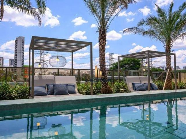 Studio à venda no Campo Belo, 44 metros privativos, lazer completo