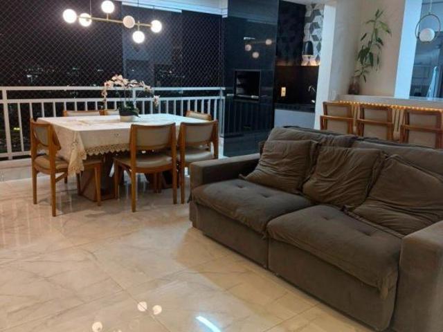 Apartamento de 3 suites com churrasqueira a carvão na varanda no parque amazonia
