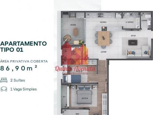 Apartamento de alto padrão à venda no Água Verde!