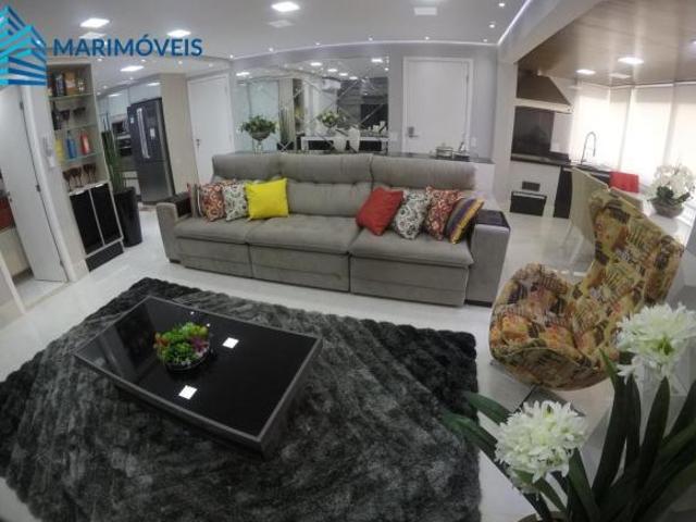 Apartamento de alto padrão à venda no coração de Santo André: 3 quartos, 3 suítes, 2 salas, 4 banhei