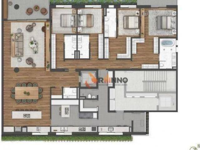 Apartamento com 4 dormitórios à venda, 314 m² por R$ 8.014.438,00 Bigorrilho Curitiba/PR