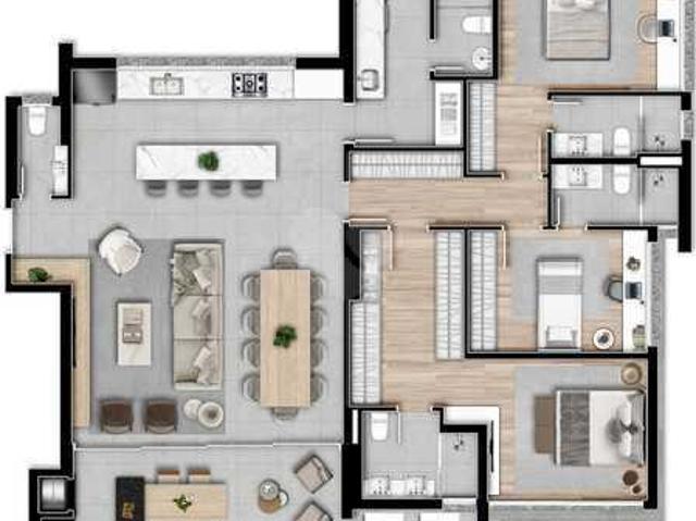 Apartamento de alto padrão no Bigorrilho, 3 dormitórios 2ou3 suites