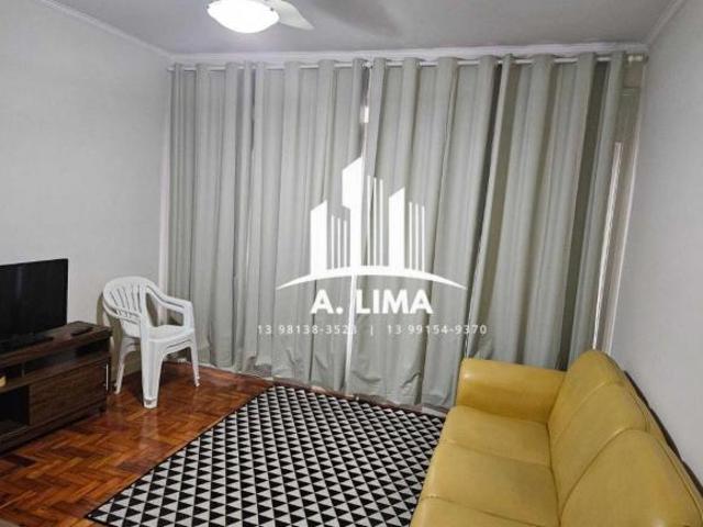 Apartamento de frente com vista livre no Gonzaga – Santos | 98 m² | 3 dormitórios | 1 vaga