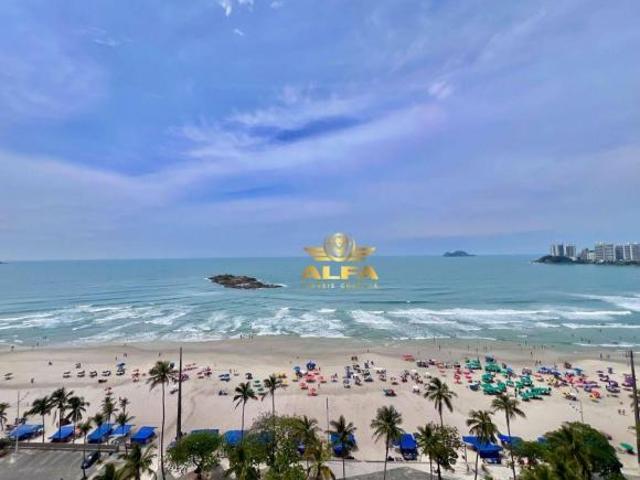 Apartamento de frente para o mar em Pitangueiras, Guarujá – 3 dormitórios, suíte e sacada com vista
