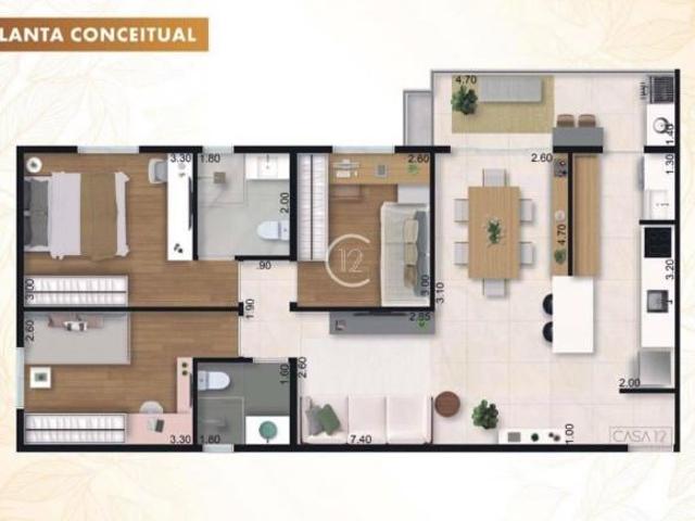 Apartamento de lançamento com 3 quartos à venda, 85 m² por R$ 750.000 Jardim Sul São José dos Ca