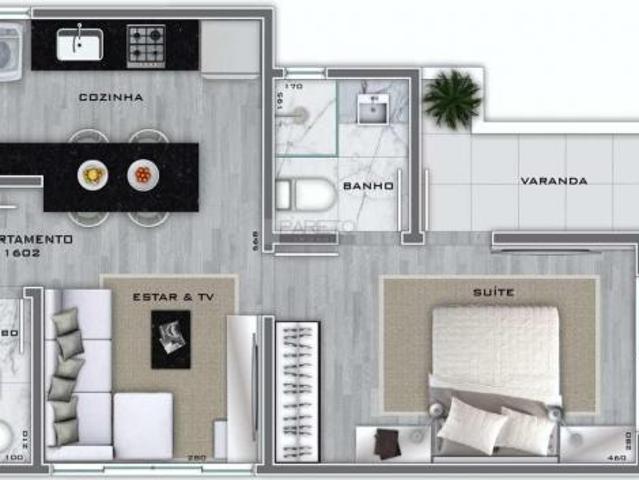Apartamento de luxo à venda, no Martius Milton, em Belo Horizonte, Lourdes, com 1 quarto, 50,04m²