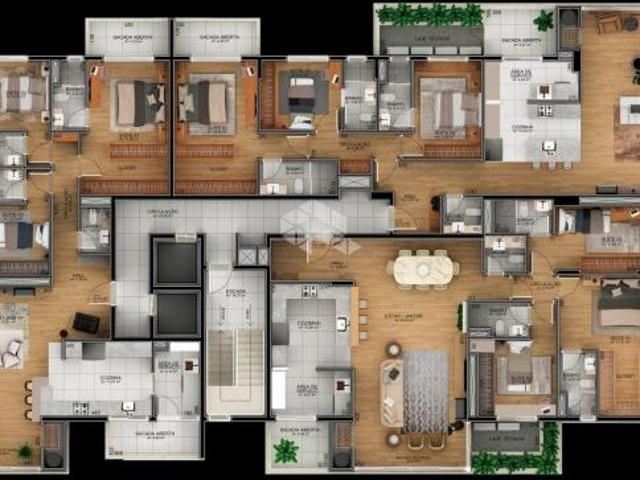 Apartamento de luxo em condomínio moderno com 03 dormitórios sendo os 03 suítes