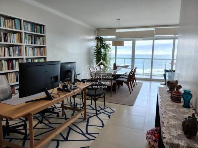 Apartamento de Luxo frente mar com 3 Quartos e 2 Suítes na Pitangueiras Guarujá SP: 197m² e Vaga d