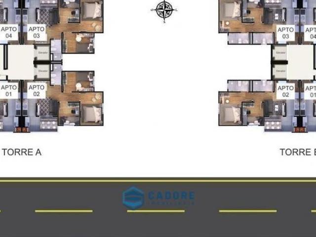 Apartamento dois dormitórios com suite e garagem