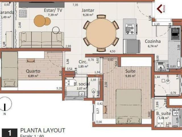 Apartamento dois quartos
